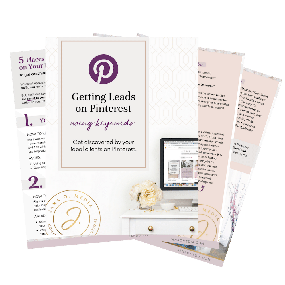 Attract Your Perfect Clients On Pinterest Using Keywords Jana O Media