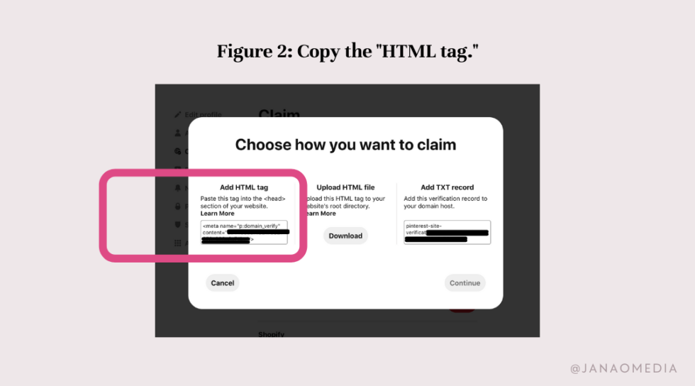 How to Claim Your Website on Pinterest! - Jana O. Media